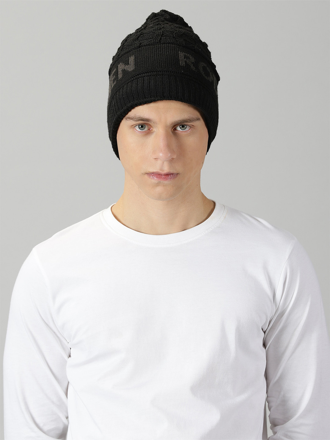 Buy Rodzen Men Self Design Woollen Beanie - Caps for Men 24897726 | Myntra