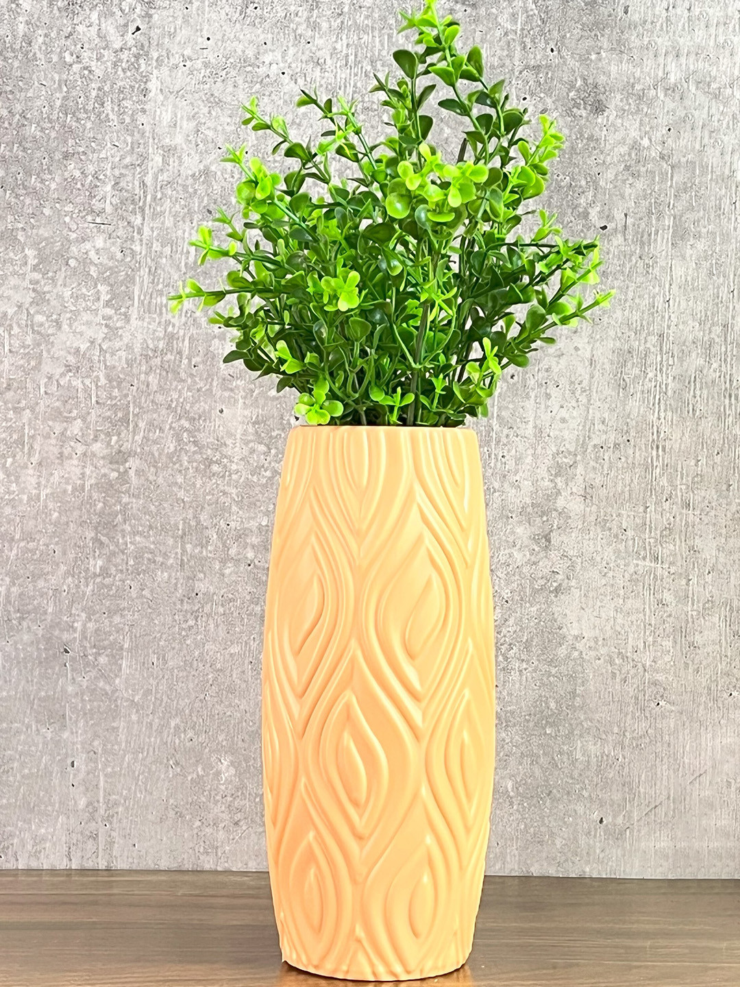 Buy Akaar Green & Beige Artificial Jade Plant With Long Cylindrical Pot ...
