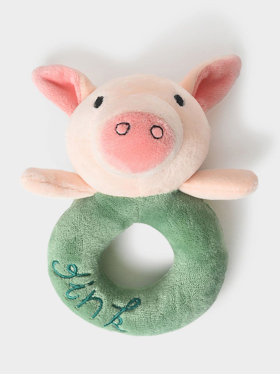 Buy MiArcus Pig Ring Rattle Shape Toy With No Sound Baby Pink Height 13 ...