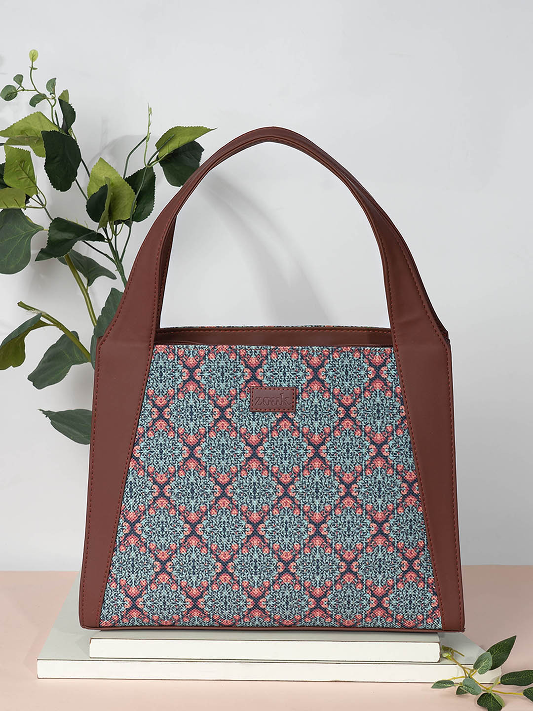 Buy ZOUK Ethnic Motifs Printed Structured Hobo Bag - Handbags for Women ...