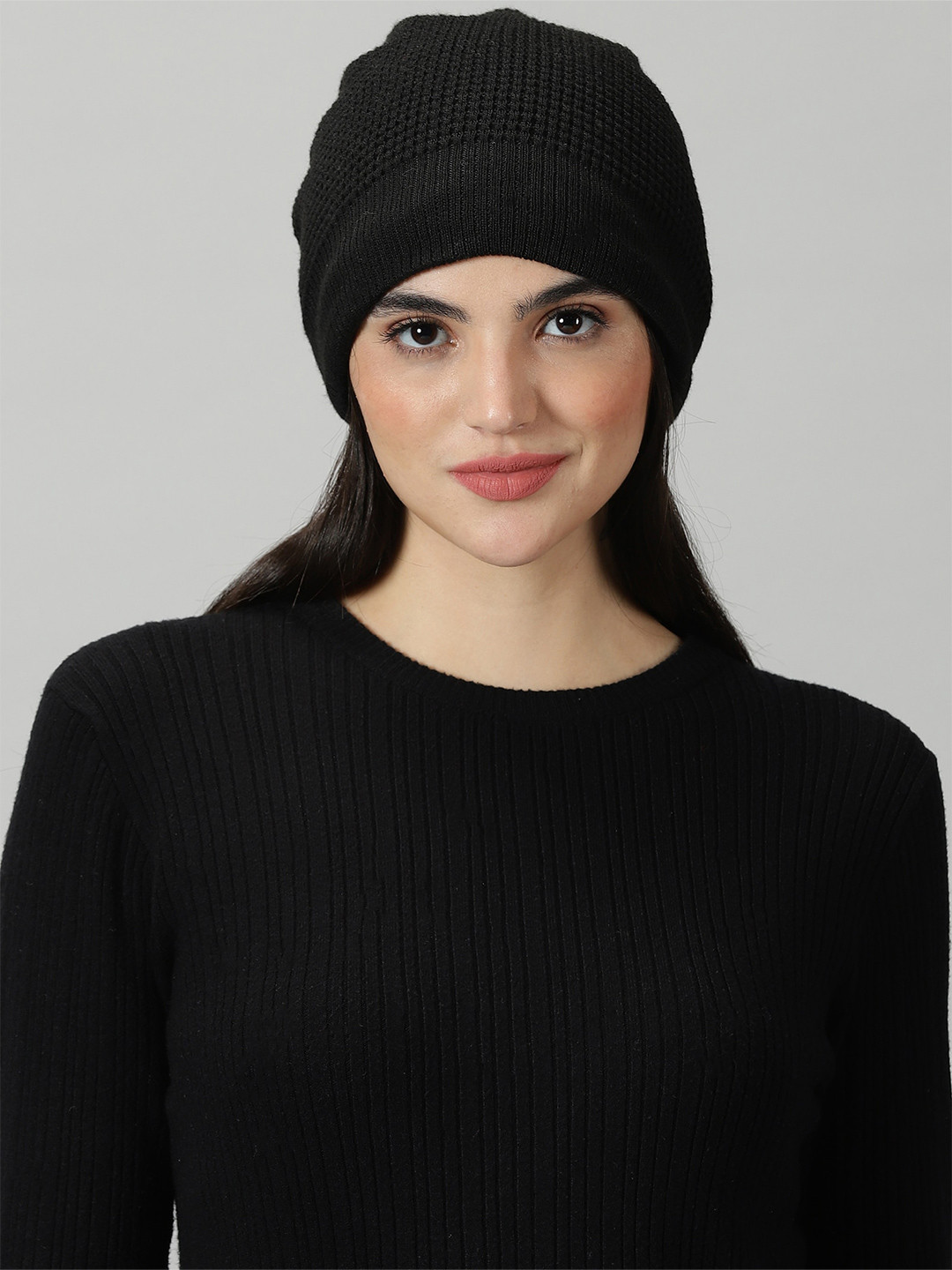 Buy Rodzen Self Design Woollen Beanie Caps - Caps for Women 24922402 ...