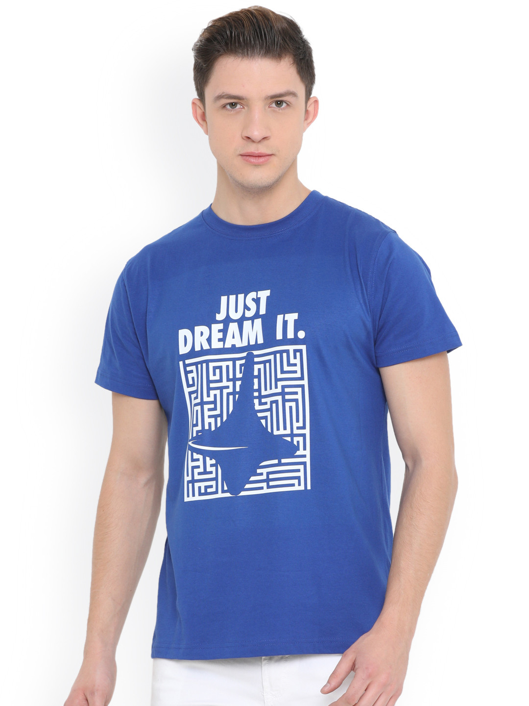 Buy Fully Filmy Inception Tribute Blue Printed T Shirt - Tshirts for ...