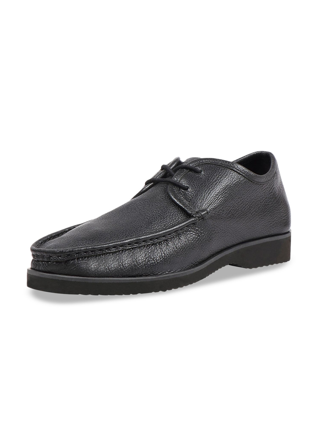 Buy Hidesign Men Black Textured Leather Derbys - Casual Shoes for Men ...