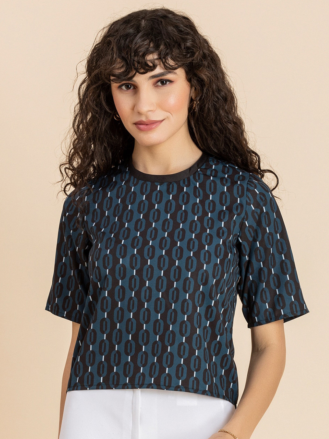 Buy Moomaya Geometric Printed Top - Tops for Women 24946274 | Myntra