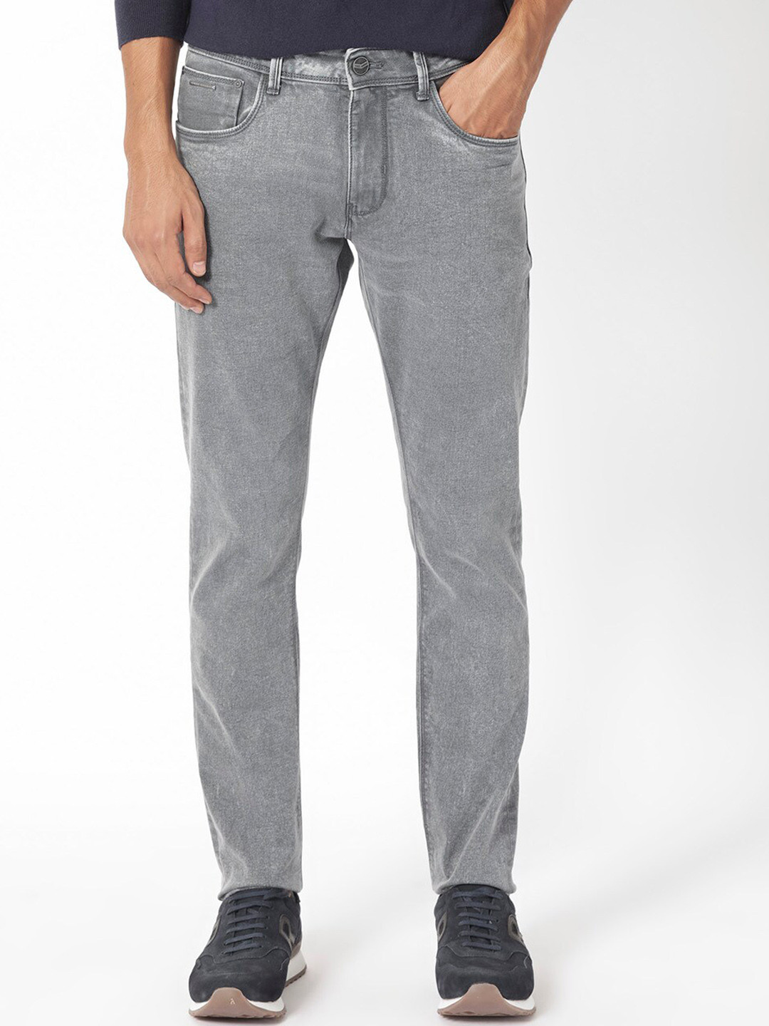 Buy RARE RABBIT Men Clean Look Mid Rise Cotton Stretchable Jeans ...