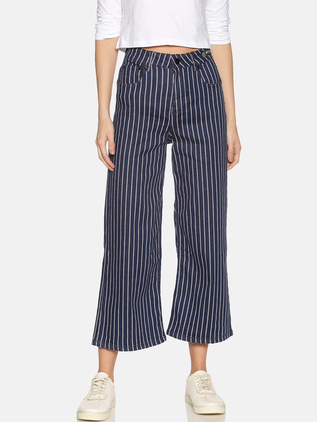 Buy KULTPRIT Women Classic Clean Look Mom Fit Mid Rise Stretchable ...