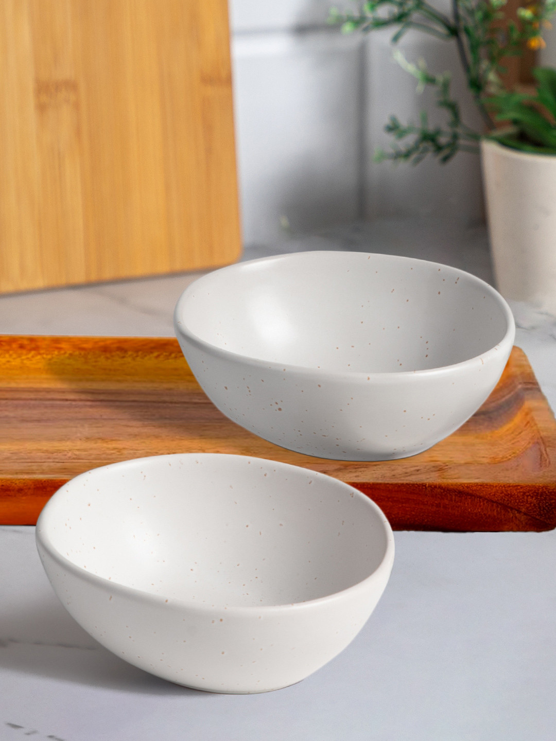 Buy Anko White 2 Pieces Stoneware Matte Bowls - Bowl for Unisex ...