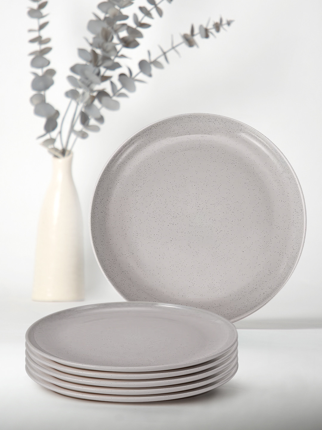 Buy Anko White 6 Pieces Stoneware Glossy Plates - Plates for Unisex ...