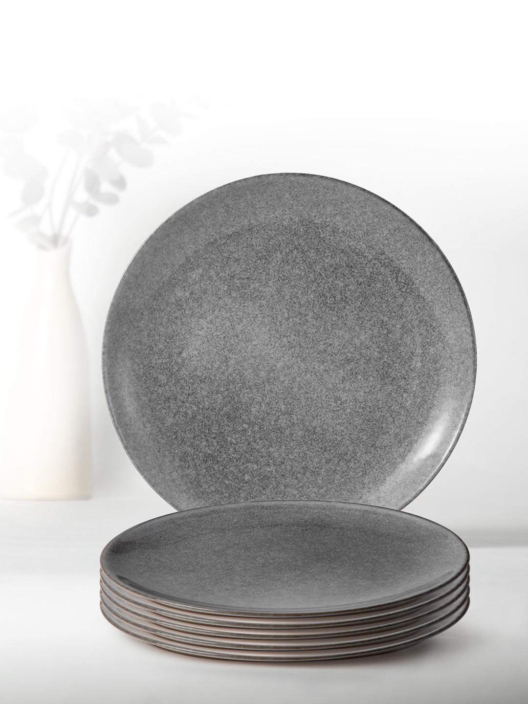 Buy Anko Grey 6 Pieces Stoneware Matte Side Plates - Plates for Unisex ...