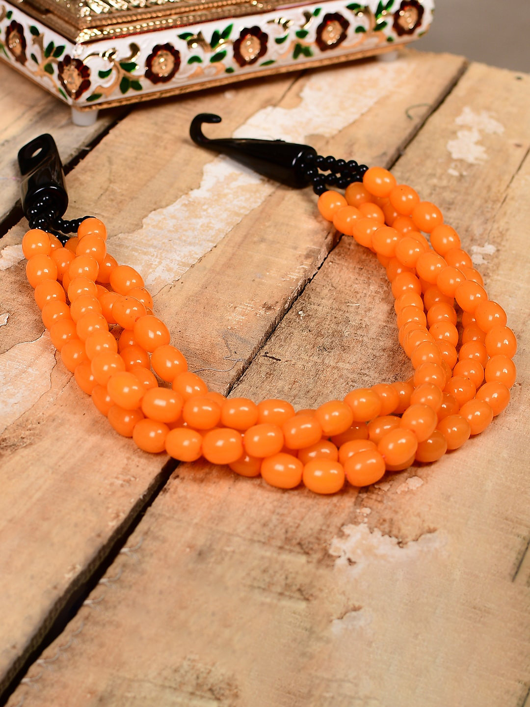 Buy Bamboo Tree Jewels Resin Beaded Tribal Necklace - Necklace And ...