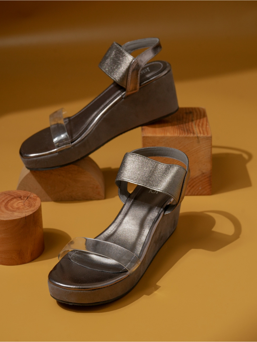 Buy Inc 5 Open Toe Party Wedges With Backstrap - Heels for Women ...