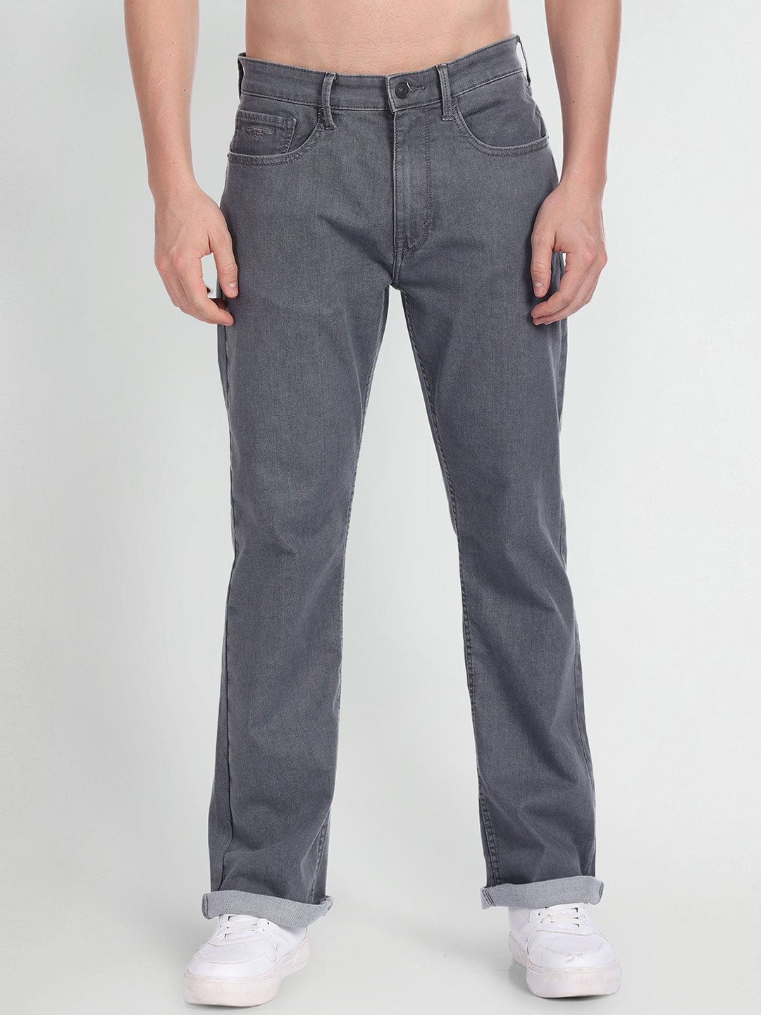 Buy Flying Machine Men Bootcut Mid Rise Clean Look Stretchable Jeans ...