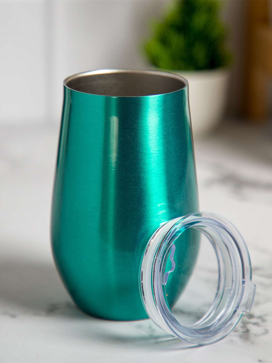 Buy Anko Green Solid Stainless Steel Glossy Mug 340 ML - Cups And Mugs ...