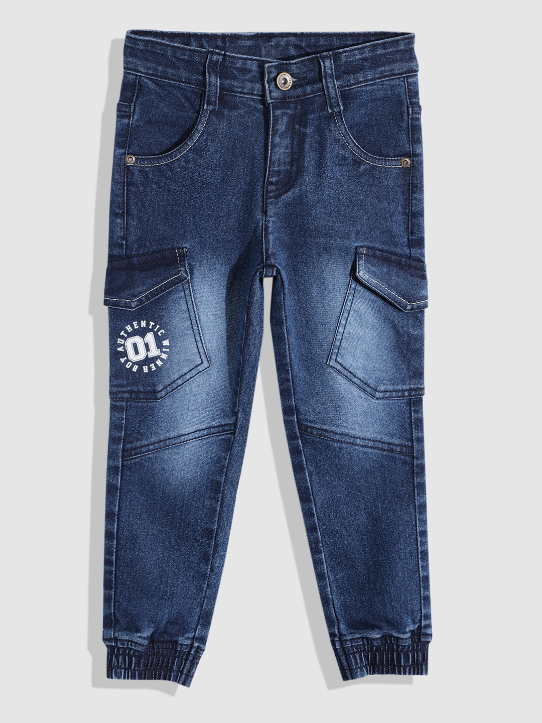 Buy YK Boys Jogger Light Fade Printed Stretchable Jeans - Jeans for ...