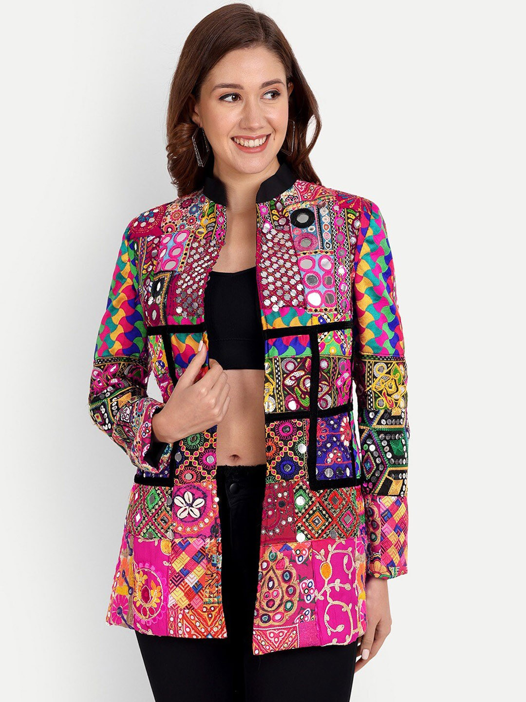 Buy The BANJARA TRAIL Banjara Patchworked Casual Blazer - Blazers for Unisex 24973882 | Myntra
