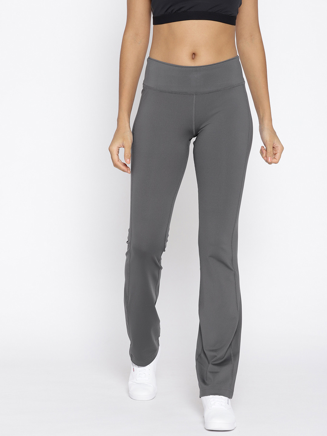 Buy Reebok Women Grey Workout PP Bootcut Track Pants - Track Pants for ...