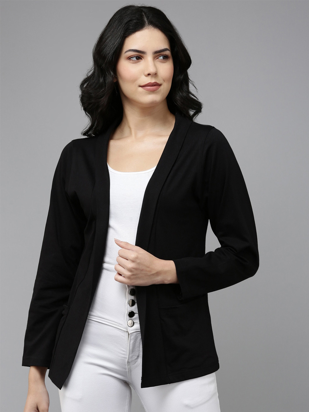 Buy Kryptic Open Front Cotton Shrug - Shrug for Women 24976842 | Myntra