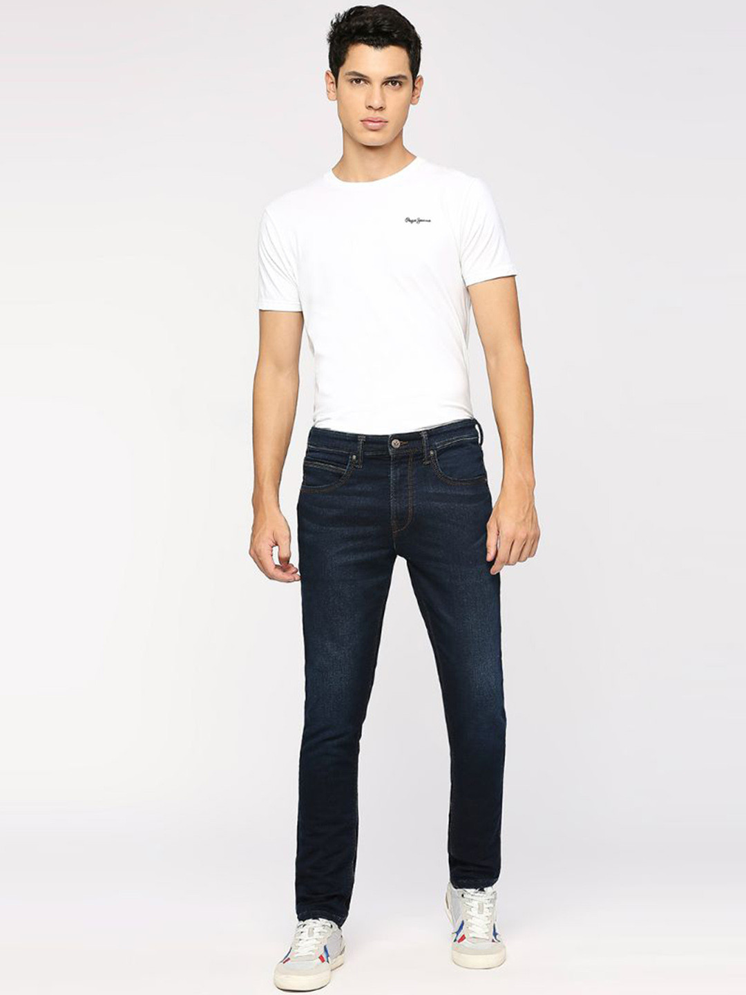 Buy Pepe Jeans Men Mid Rise Light Fade Clean Look Stretchable Jeans ...