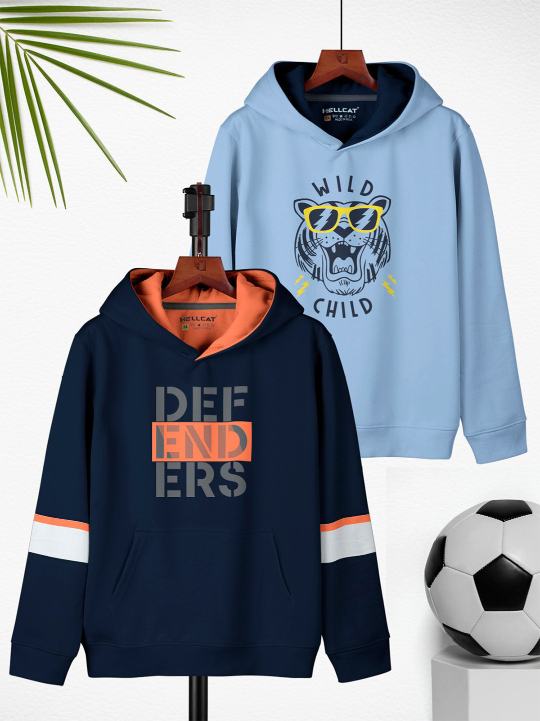 Buy HELLCAT Girls Pack Of 2 Printed Hooded Sweatshirts - Sweatshirts ...