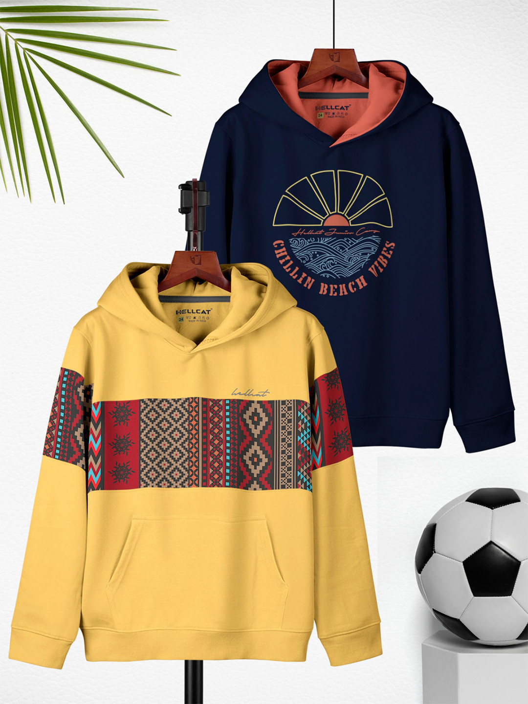 Buy HELLCAT Girls Pack Of 2 Printed Hooded Sweatshirts - Sweatshirts ...