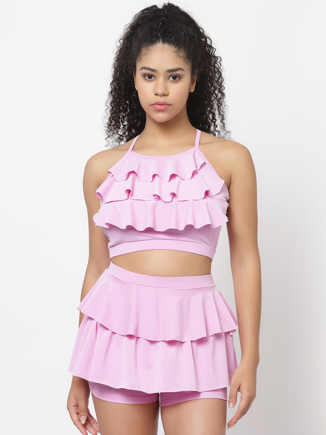 Buy CUKOO Padded Two Piece Skirtini Swimwear - Swimwear for Women ...