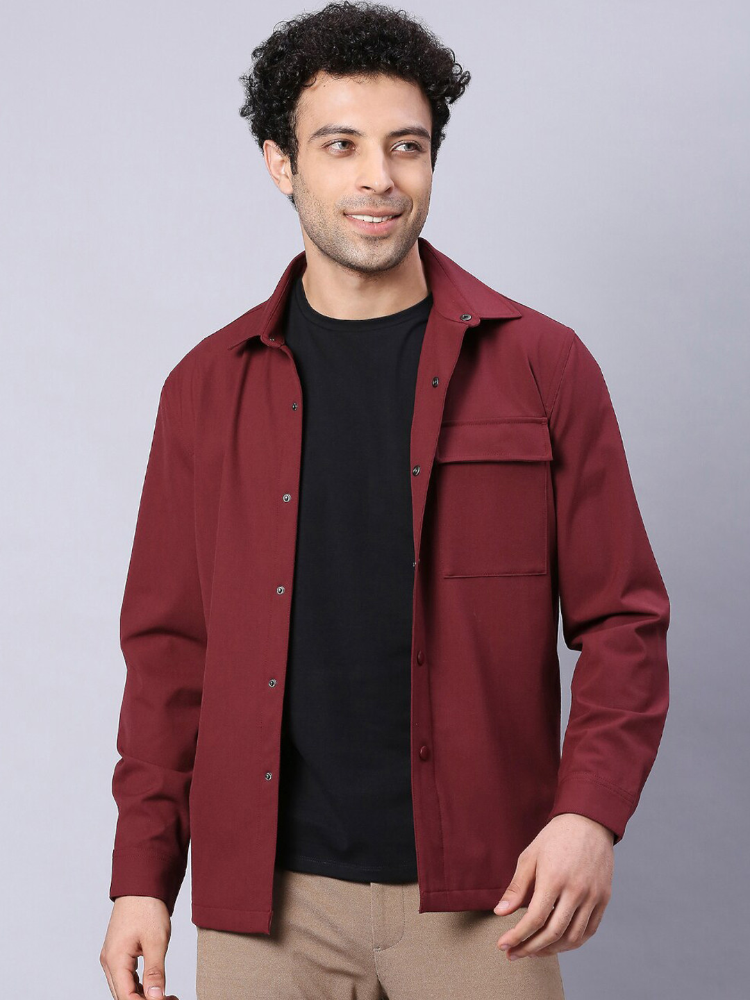 Buy ONEMILE Spread Collar Shacket - Shirts for Men 24988098 | Myntra