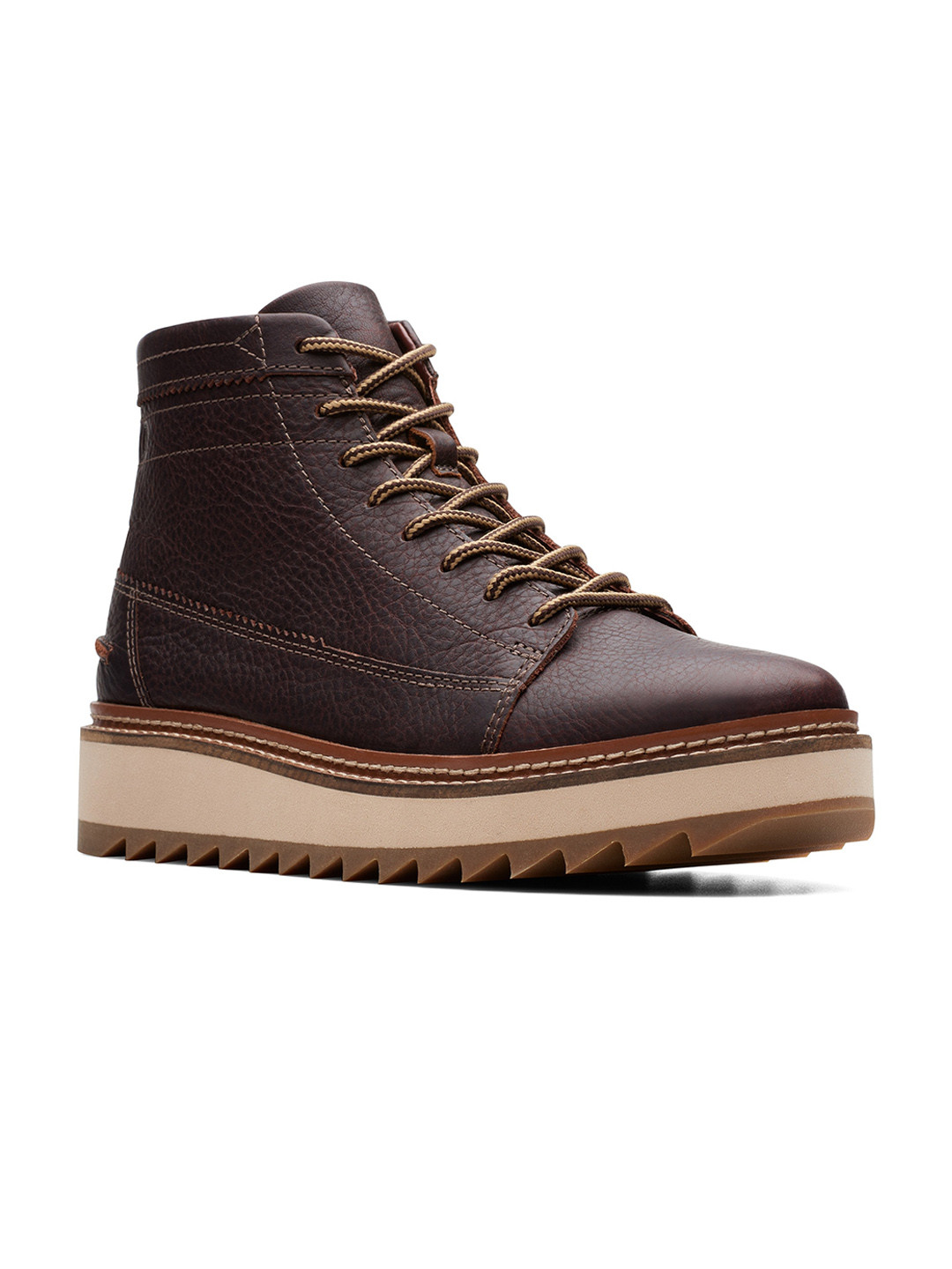 Buy Clarks Men Clarkhill Mid Top Leather Regular Boots - Boots for Men ...