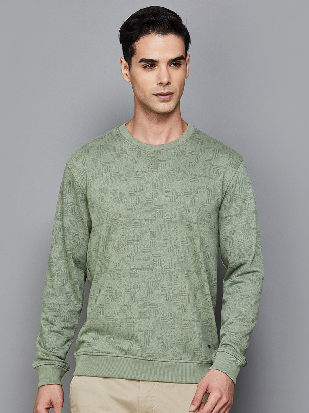 Buy CODE By Lifestyle Men Green Sweatshirt - Sweatshirts for Men ...