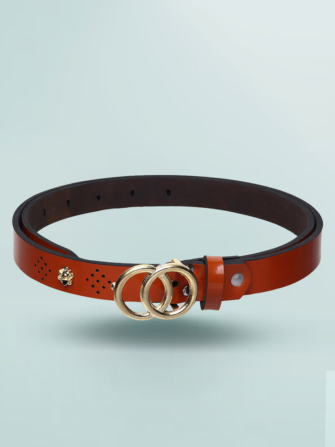 Buy DressBerry Women Tan Slim Push Pin Closure Belt - Belts for Women ...