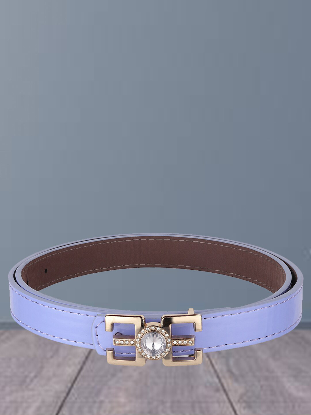 Buy DressBerry Women Purple Slim Push Pin Closure Belt - Belts for ...