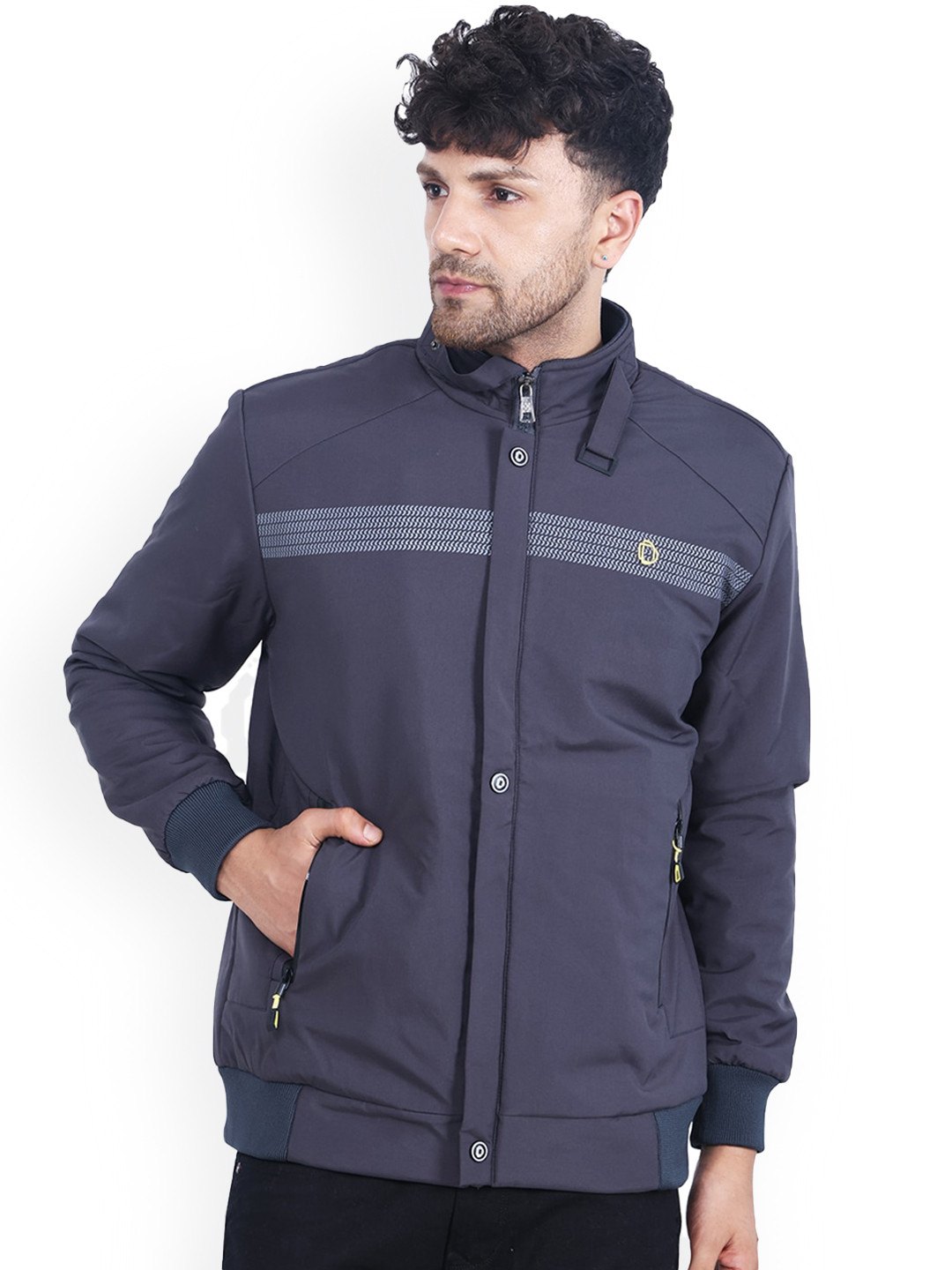 Buy Dollar Socks Striped Lightweight Bomber Jacket - Jackets for Men ...