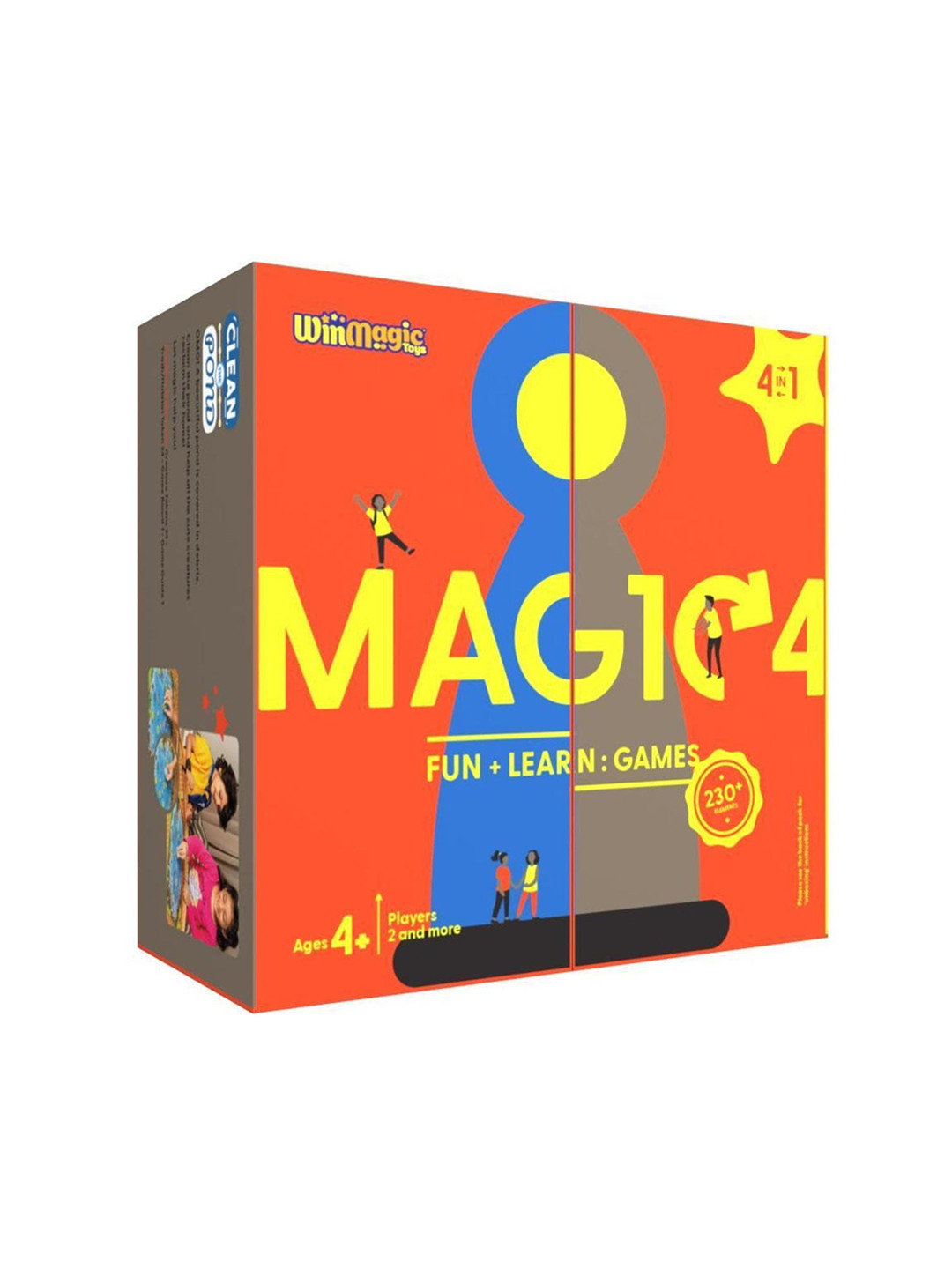 Buy MAGIC4 Kids Board Game 4 In 1 Fun & Learn - Learning And Development Toys for Unisex Kids ...