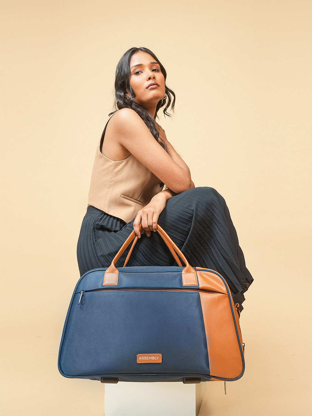 Buy Assembly Unisex Verve Blue Premium Weekender Overnighter Travel Bag ...