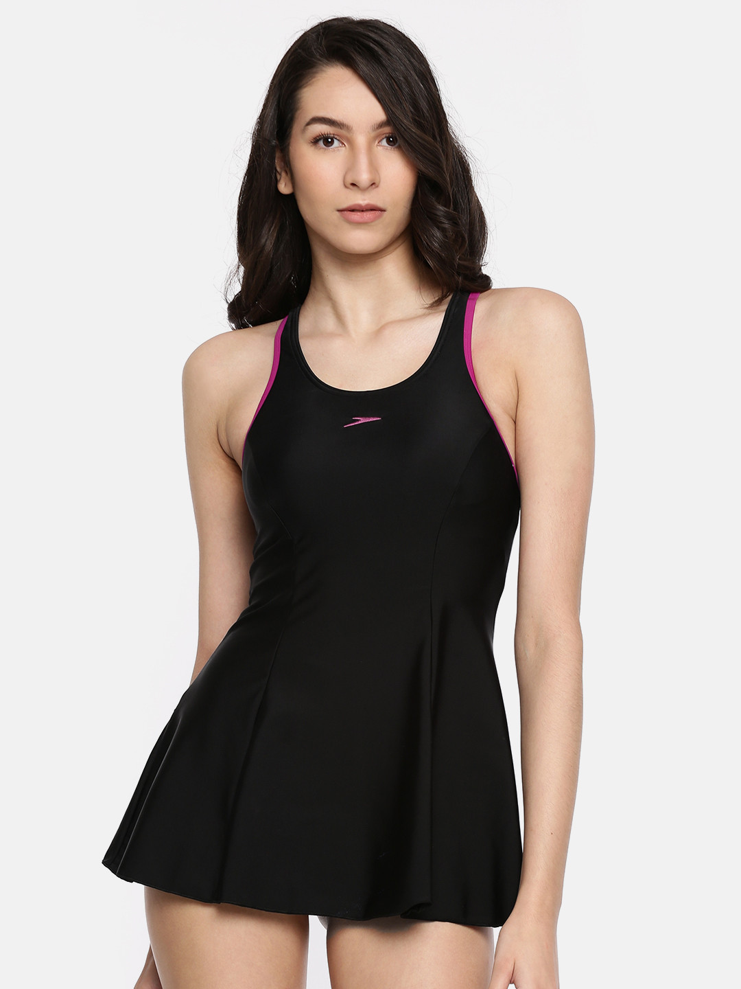 Buy Speedo Black Solid Swimming Dress 8028786721 - Swimwear for Women ...
