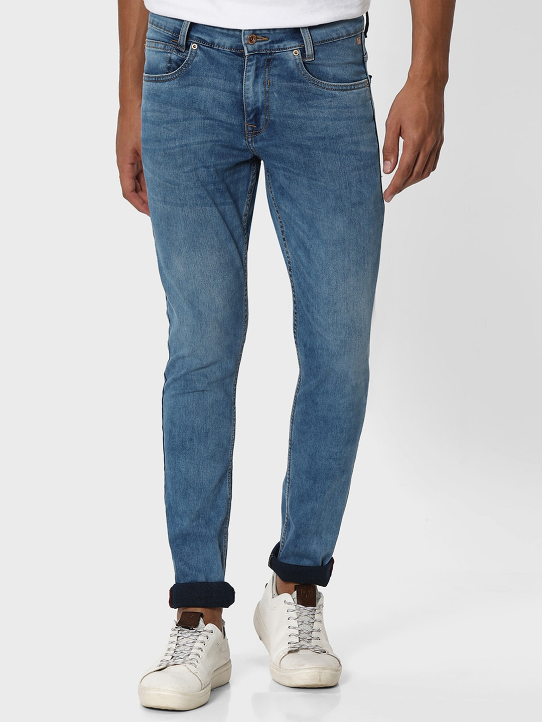 Buy Mufti Men Skinny Fit Mid Rise Heavy Fade Stretchable Jeans - Jeans ...