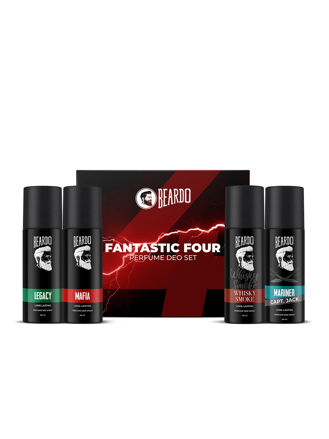 Buy BEARDO Fantastic Perfume Deo Set For Men (4X40ML/27GM) Strong ...