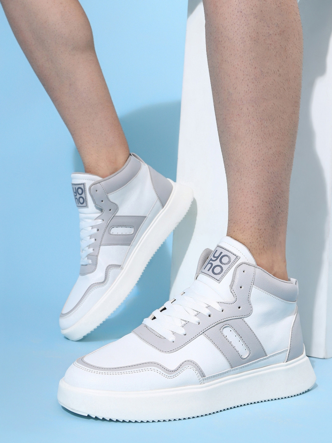 Buy Yoho Men Mid Top Colourblocked Lightweight Memory Foam Insole ...