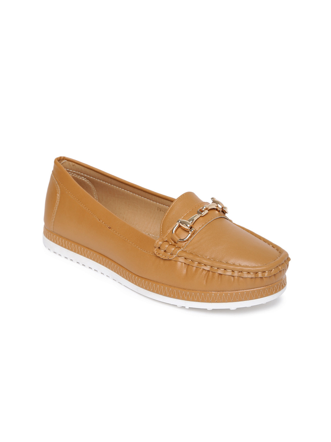 Buy Addons Women Tan Brown Loafers - Casual Shoes for Women 2502576 ...