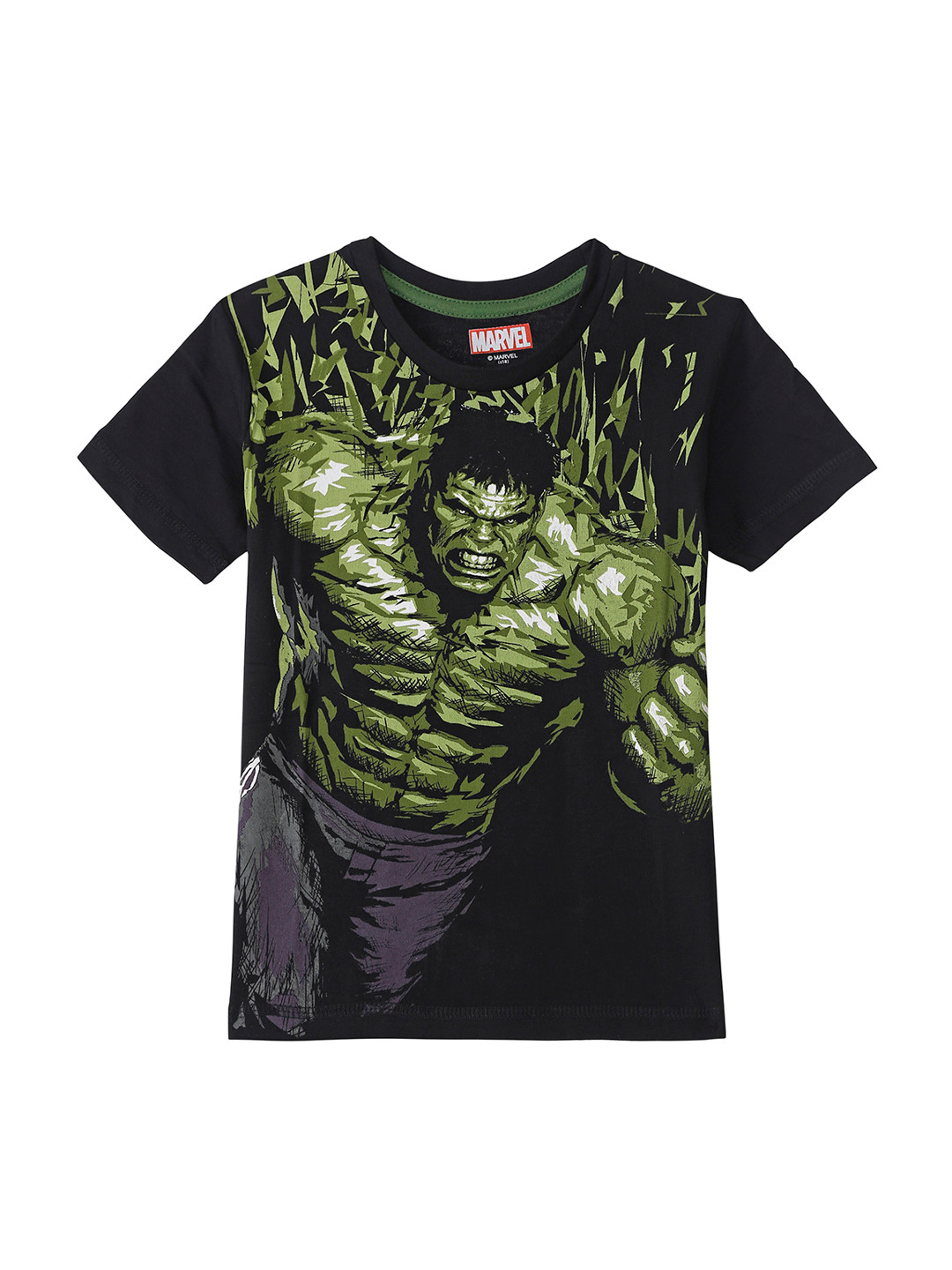 Buy Kids Ville Boys Black & Green Hulk Printed Tshirt - Tshirts for ...