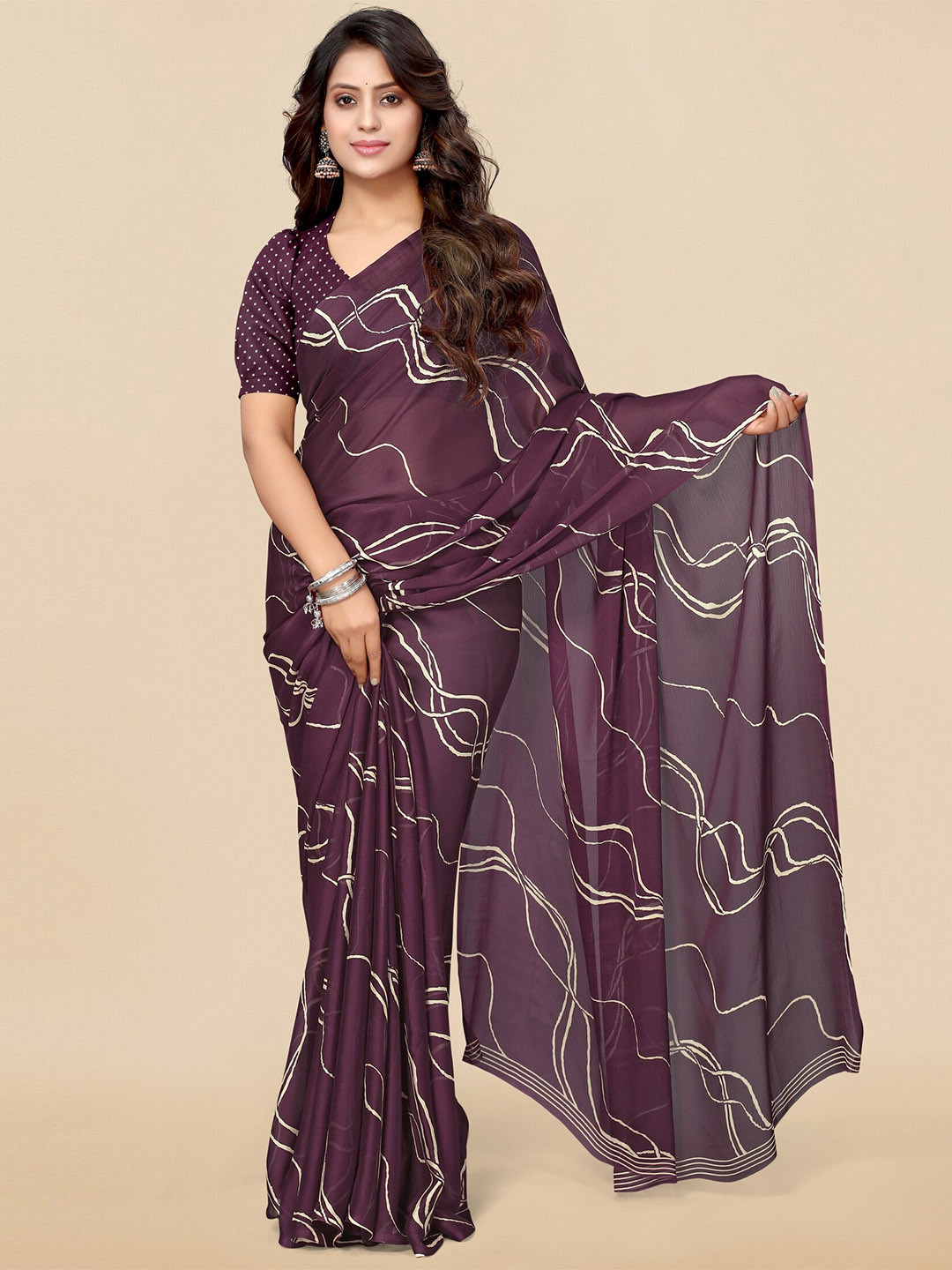 Buy KALINI Abstract Printed Saree - Sarees for Women 25030234 | Myntra