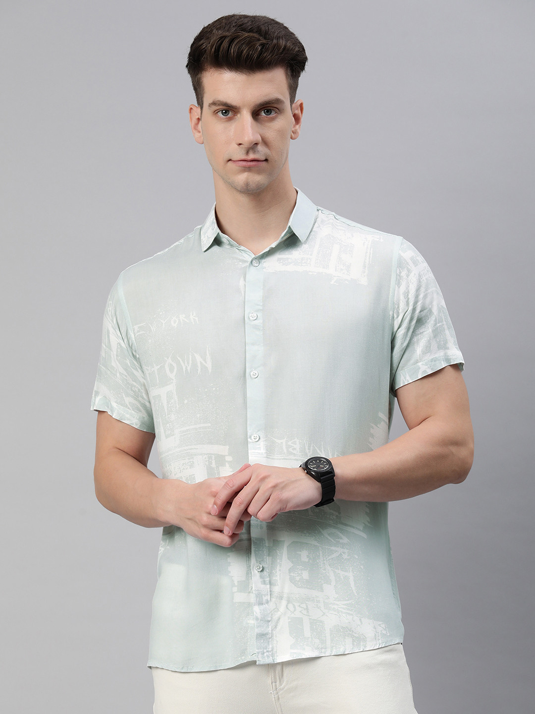 Buy Majestic Man Men Half Sleeves Casual Shirt - Shirts for Men ...