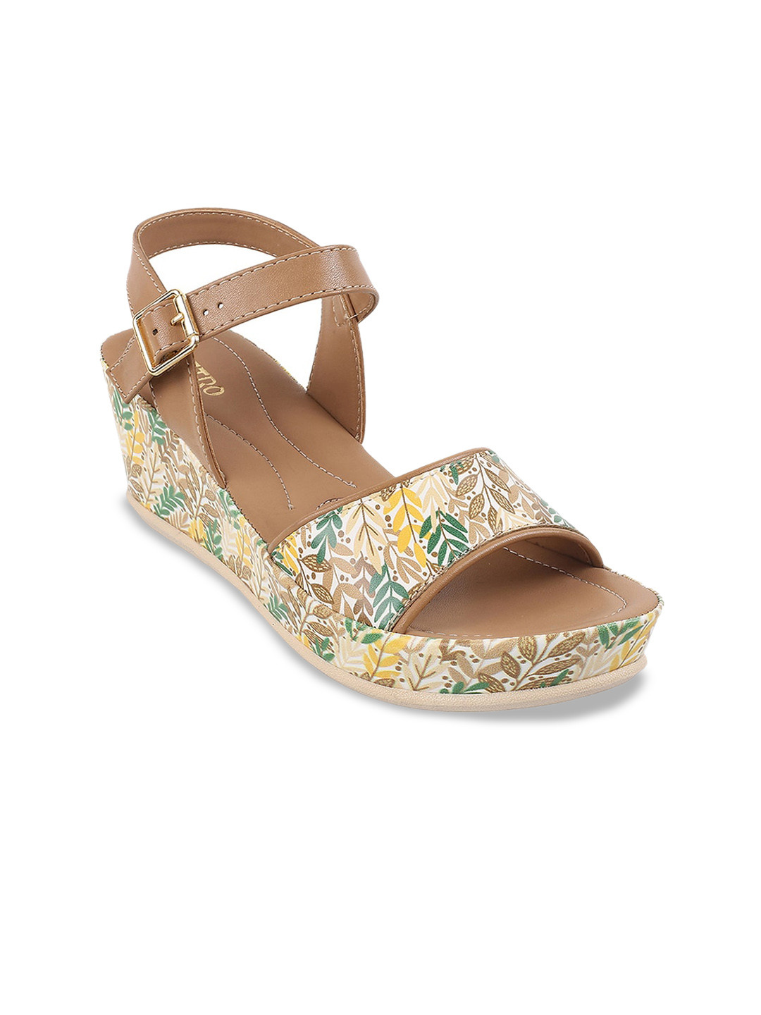 Buy Metro Printed Open Toe Wedges With Buckles - Heels for Women ...