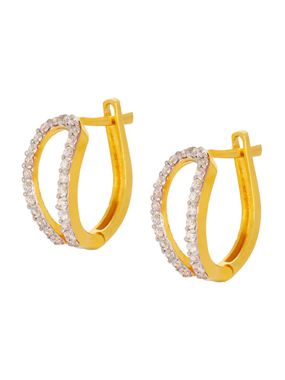 Buy BHIMA 22KT Gold Hoop Earrings 2.59 G - Earrings Gold for Women ...