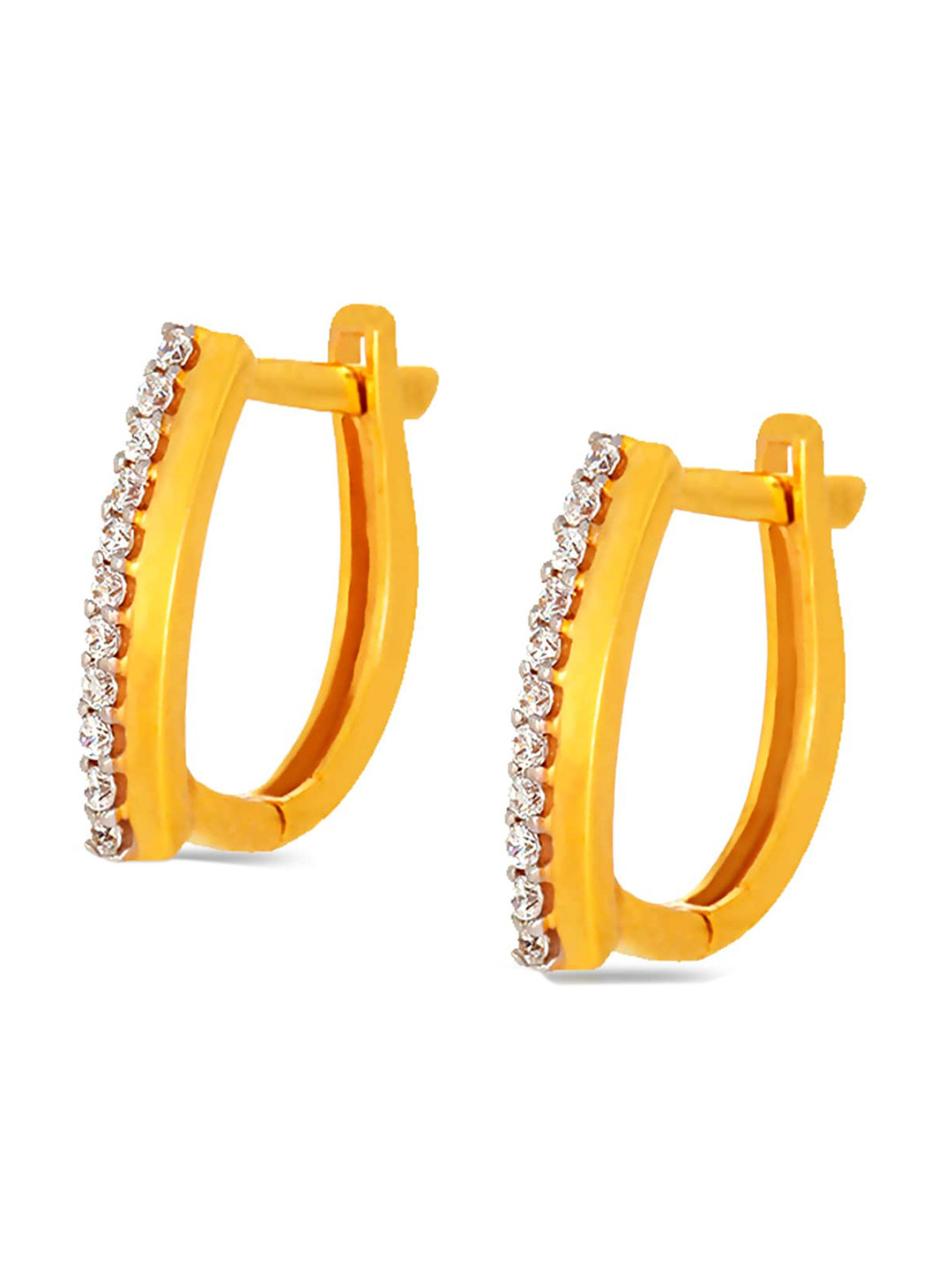 Buy BHIMA 22KT Gold Hoop Earrings 2.54 Gm - Earrings Gold for Women ...