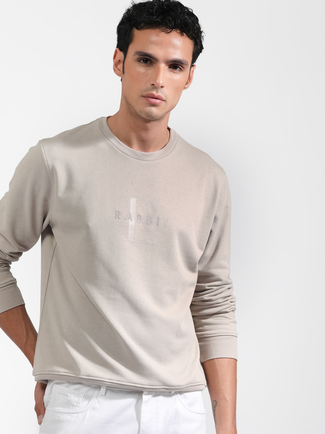 Buy RARE RABBIT Men Perez Graphic Print Logo Sweatshirt - Sweatshirts ...