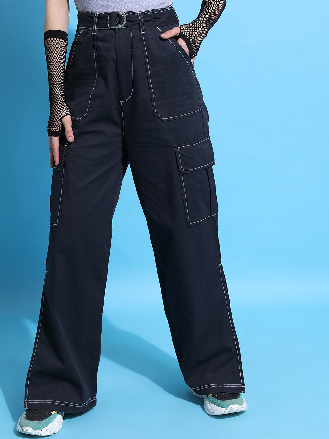 Buy KETCH Women Flared Mid Rise Cargos - Trousers for Women 25047588 ...