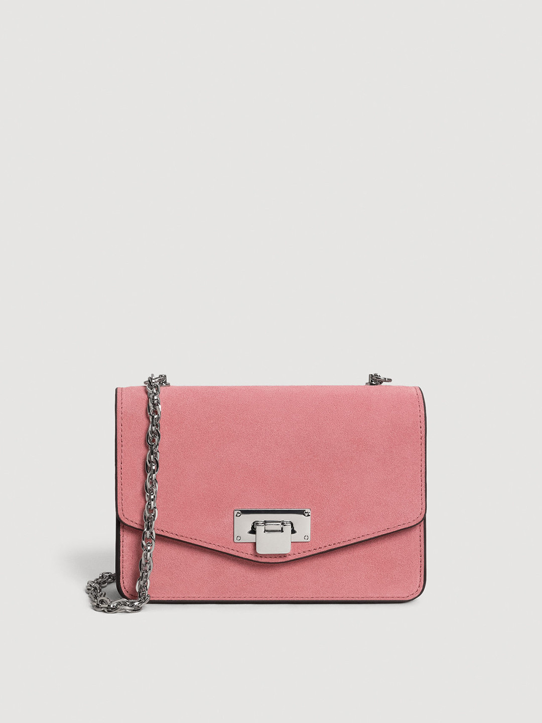 Buy MANGO Pink Solid Suede Sling Bag - Handbags for Women 2504789 | Myntra