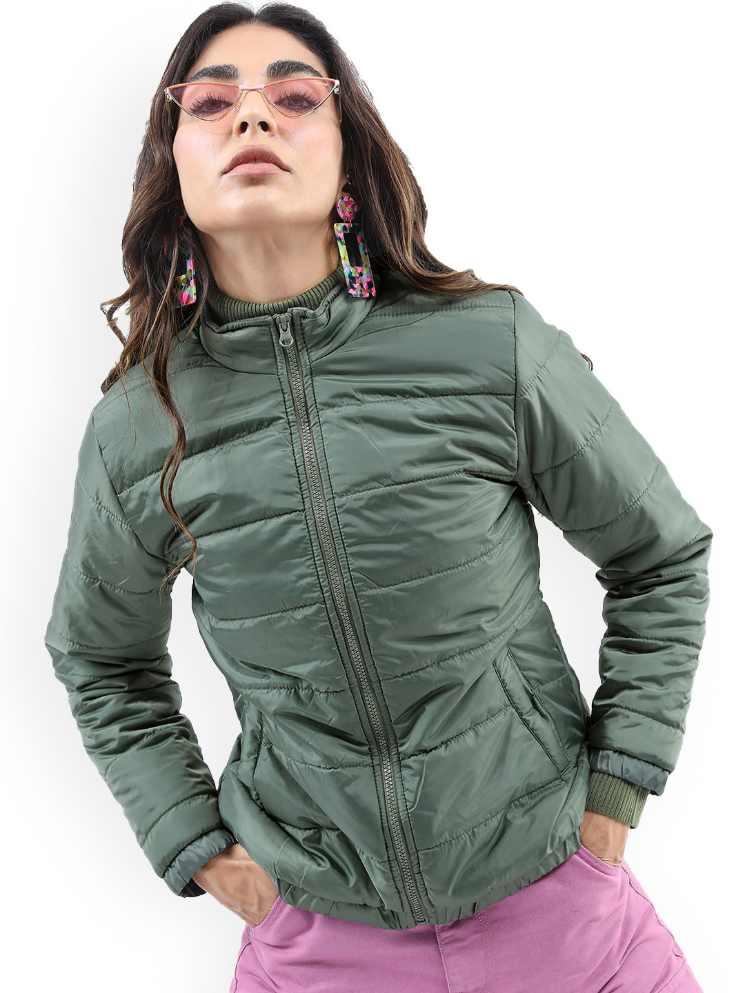 Buy KETCH Mock Collar Puffer Jacket - Jackets for Women 25049980 | Myntra
