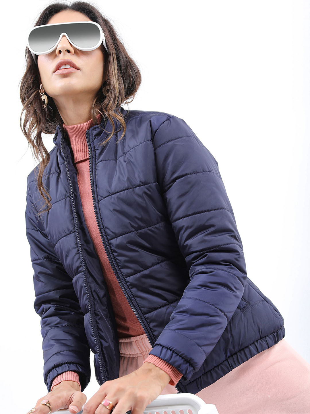 Buy KETCH Mock Collar Long Sleeves Puffer Jacket - Jackets for Women ...