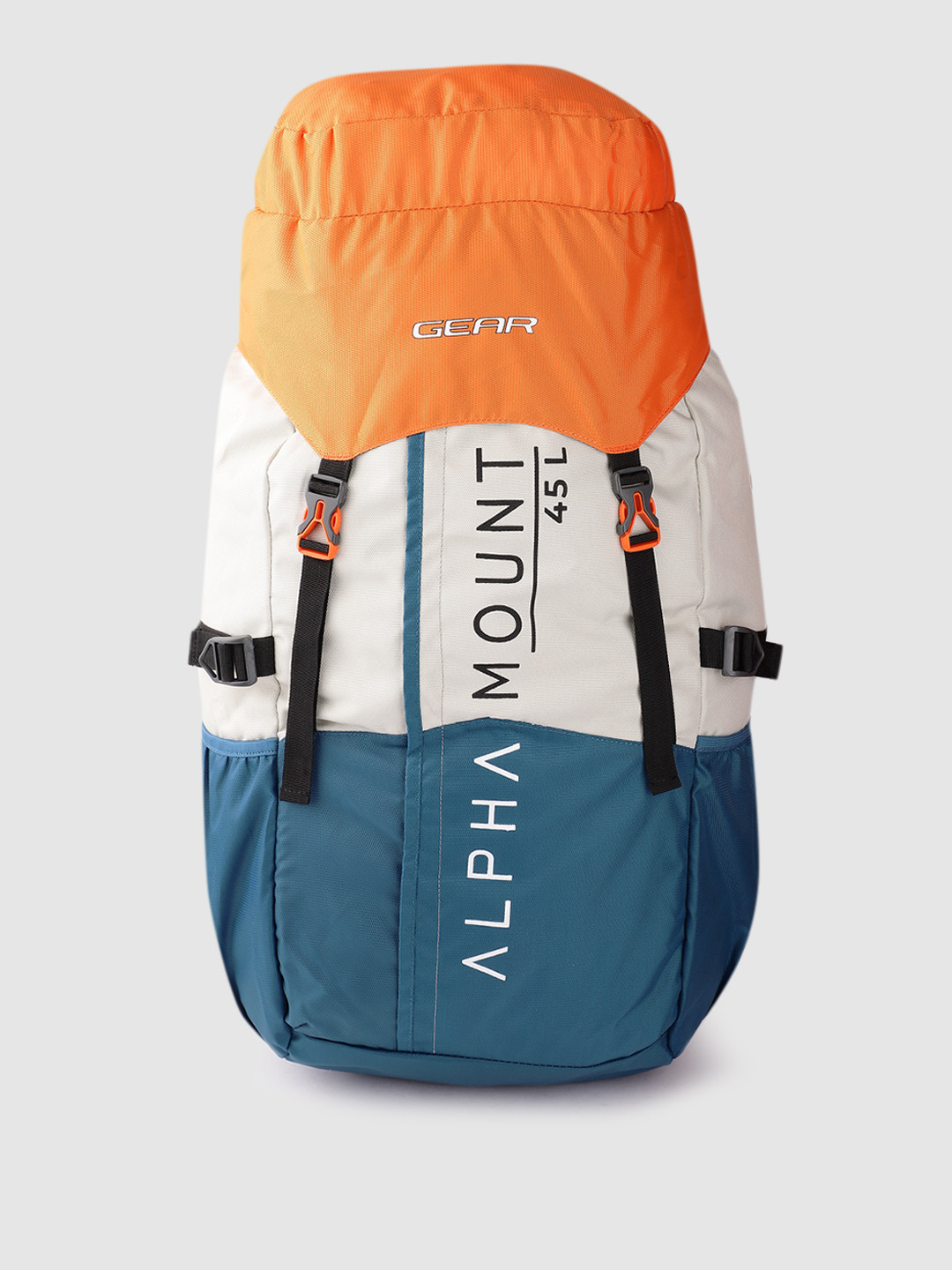 Buy Gear Unisex Colourblocked Medium Sized Rucksack With Printed Detail ...